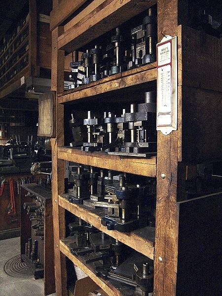 this photo shows more of the press tooling created by tom sr in his own ...